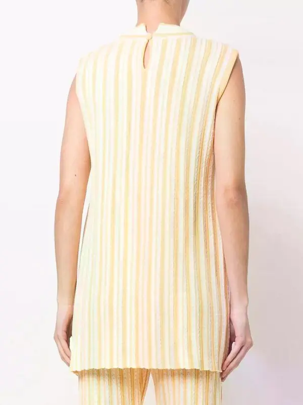 JIL SANDER Rib-knit Sleeveless Top - Yellow