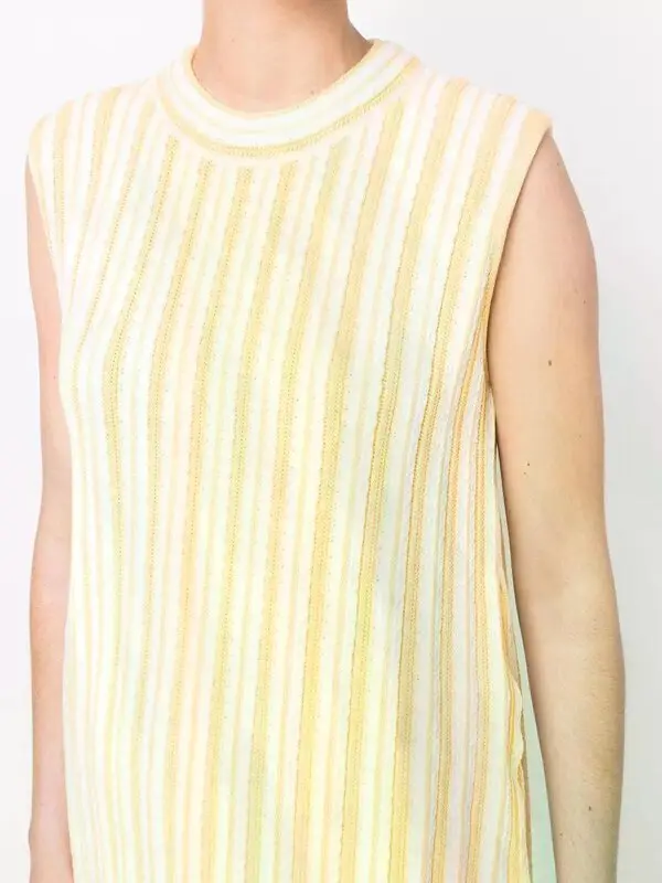 JIL SANDER Rib-knit Sleeveless Top - Yellow