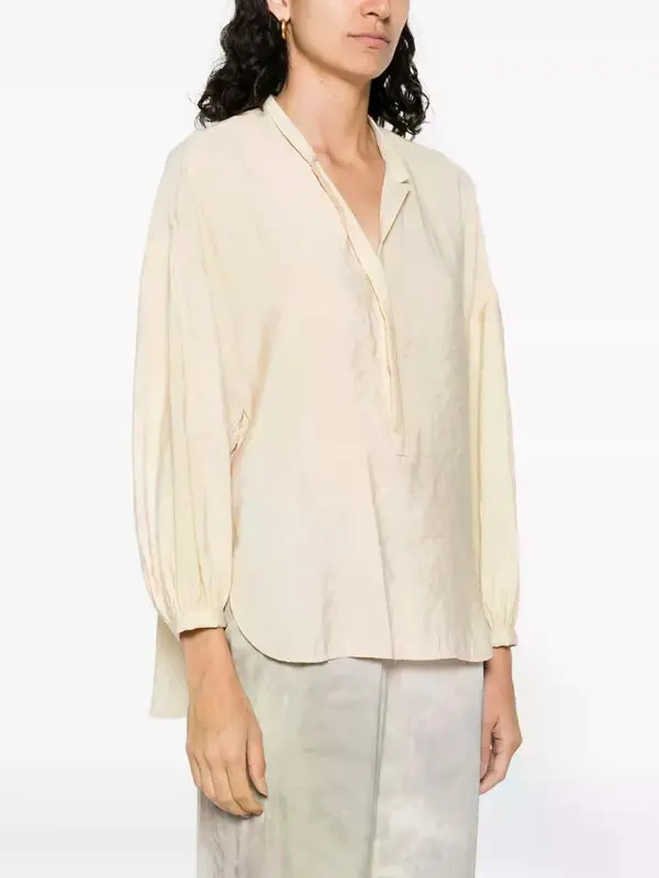 RAME Satin V-neck Blouse