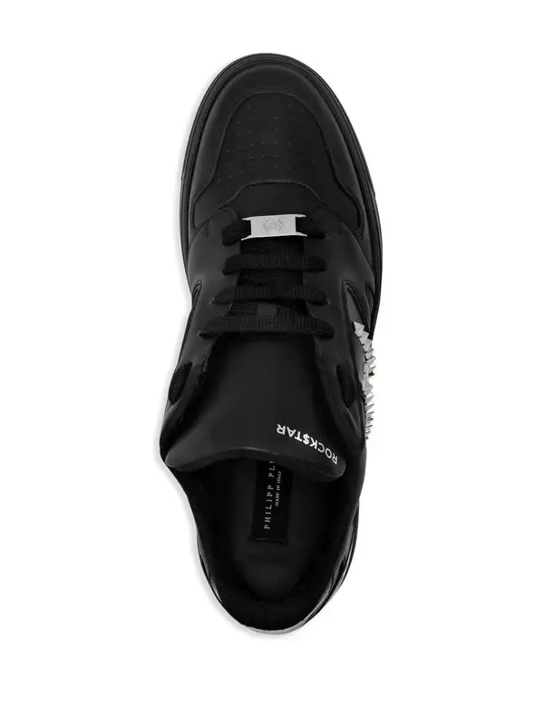 Philipp Plein Stud-embellished Calf Leather Sneakers