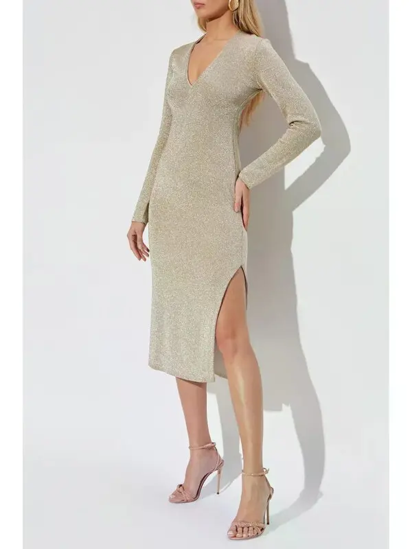 Cult Gaia Shayla Dress With V-neck And Cut-out Detail