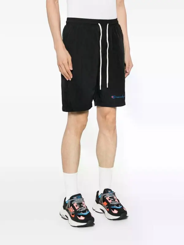 GROUND ZERO Logo Print Running Shorts