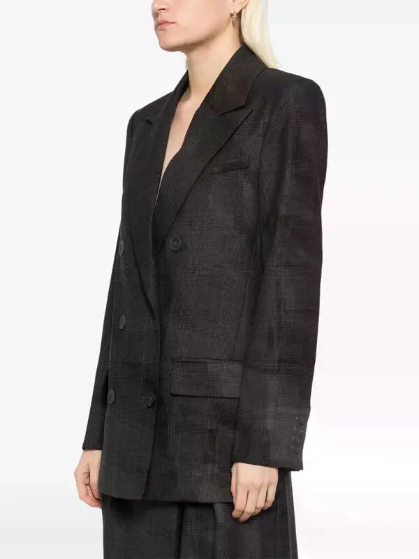 Tibi Check Dennis Cutout Blazer