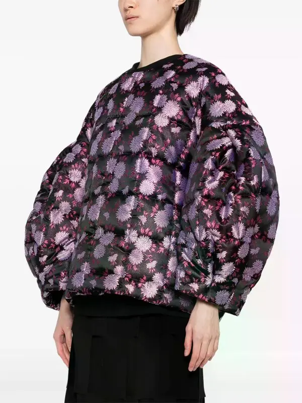 Comme Des Garçons Floral Detail Padded Jacket