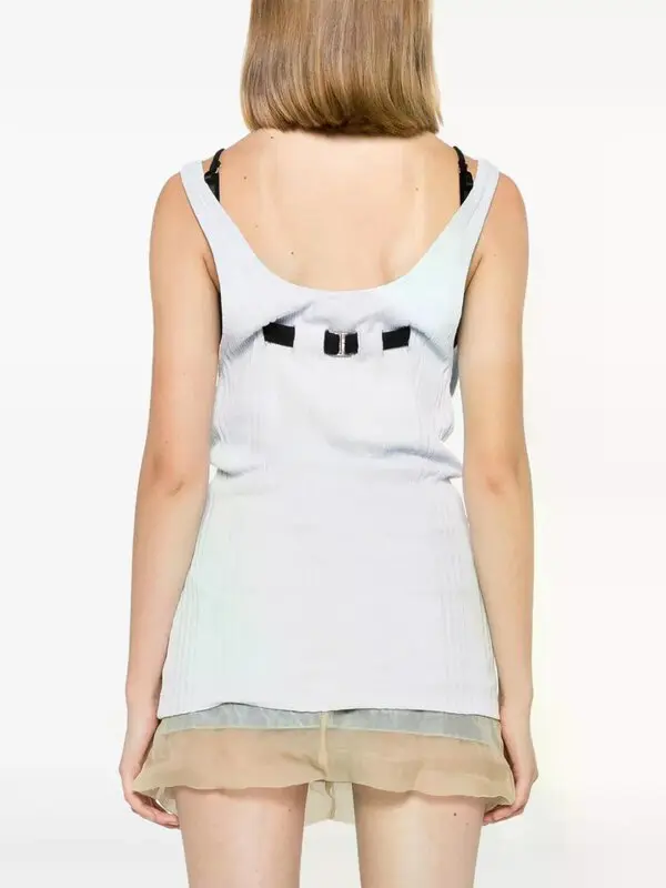 Attico Layered Ribbed Tank Top - Blue