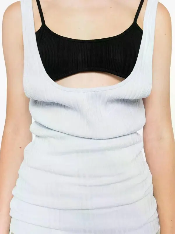 Attico Layered Ribbed Tank Top - Blue