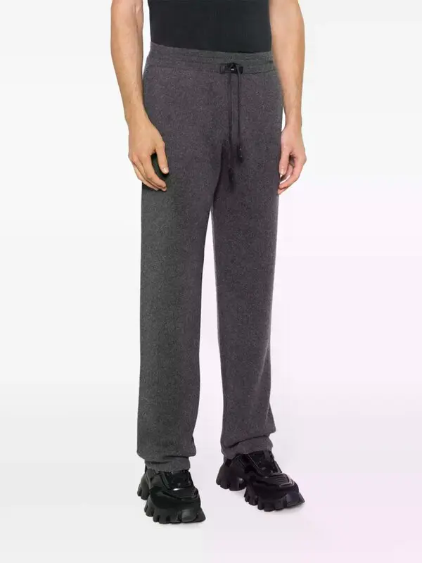 Fendi Mélange-effect Cashmere Track Pants