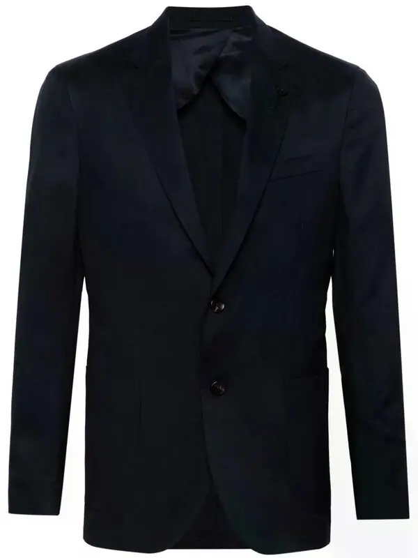 LARDINI Single-breasted Twill Blazer