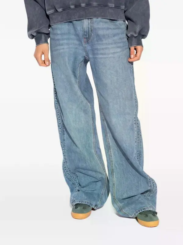 Alexander Wang Logo-embossed Balloon Jeans