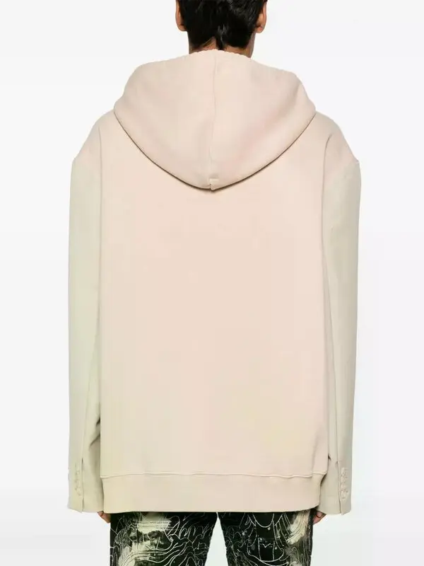 MAISON MARGIELA Logo-appliqué Contrast-sleeve Hoodie