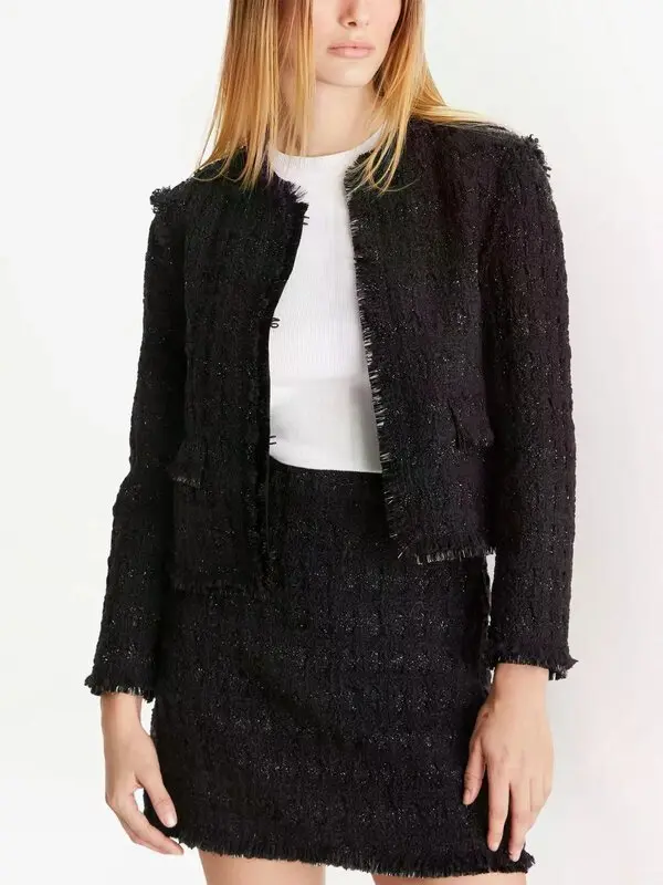 Tory Burch Tinsel Tweed Cropped Jacket
