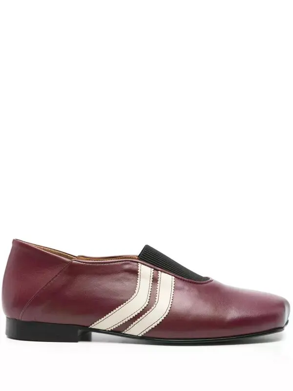 EGONLAB Bordeaux Leather Stripe-detail Loafers