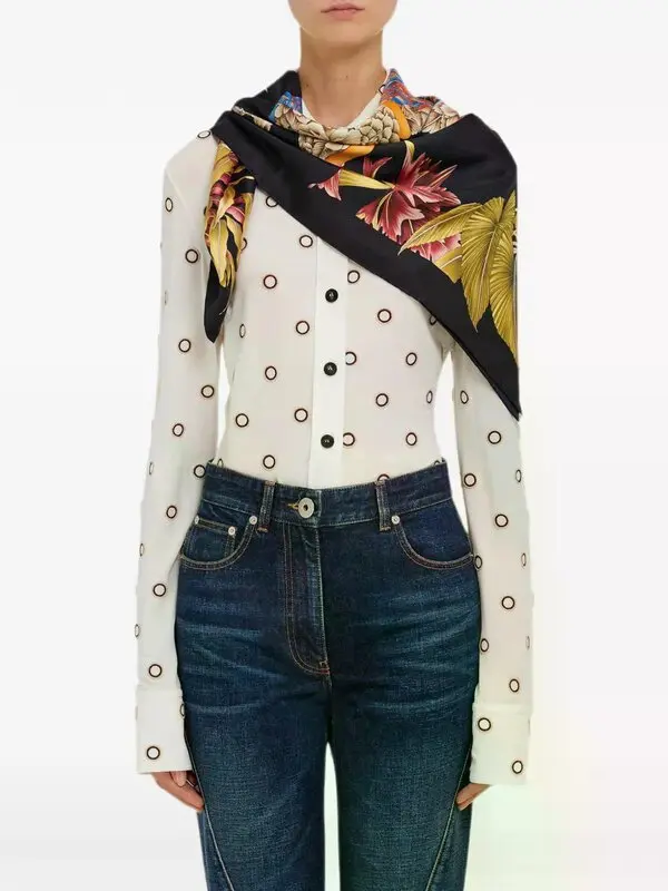 FERRAGAMO India-print Silk Scarf