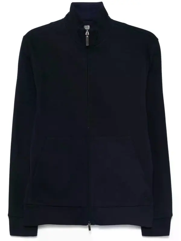 Canali Zip-up Sweatshirt - Blue