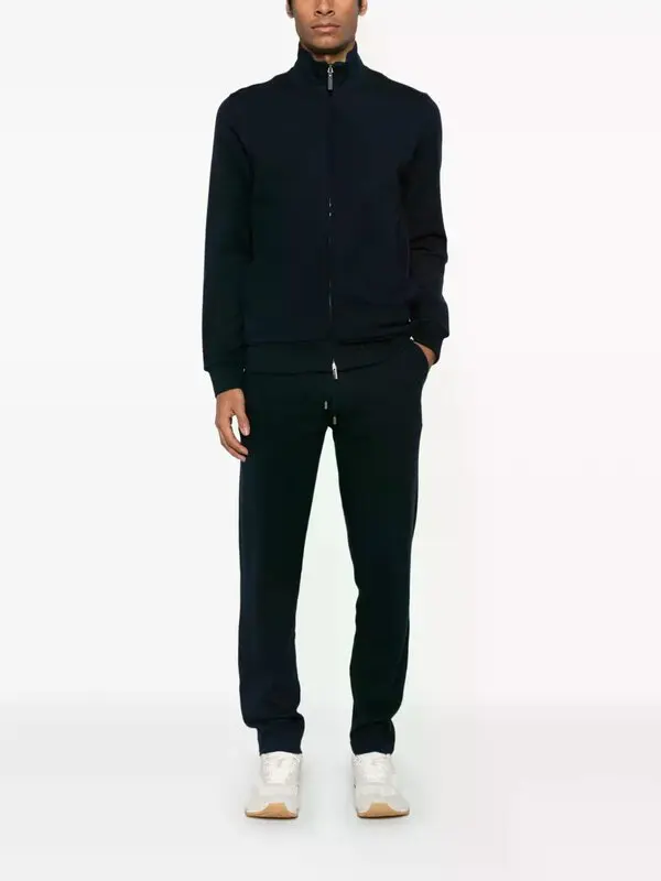 Canali Zip-up Sweatshirt - Blue