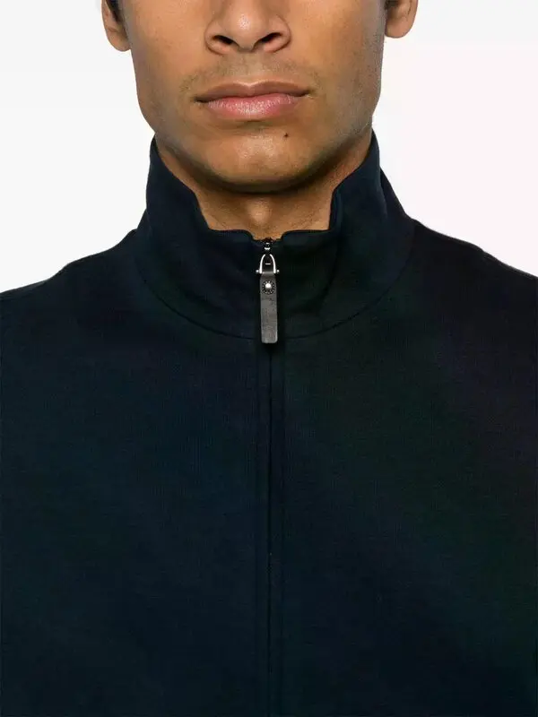Canali Zip-up Sweatshirt - Blue