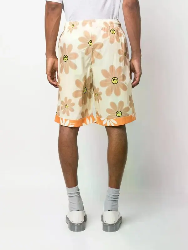 BARROW Floral-print Cotton Shorts