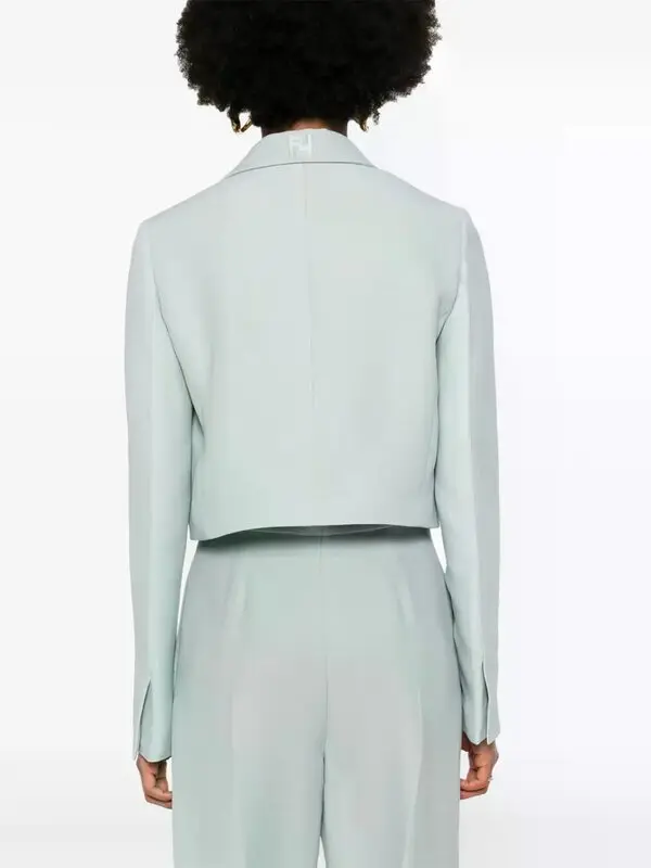 Fendi Cropped Contrast-panel Blazer