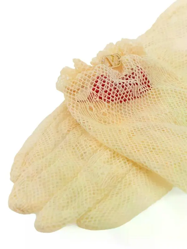 Valentino Garavani Mesh Gloves - Neutrals