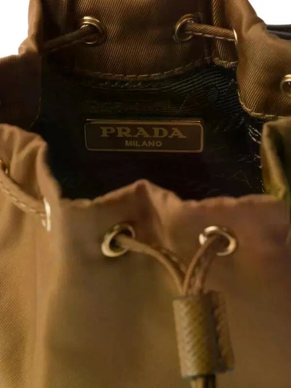Prada Re-nylon Mini Bag Charm - Brown