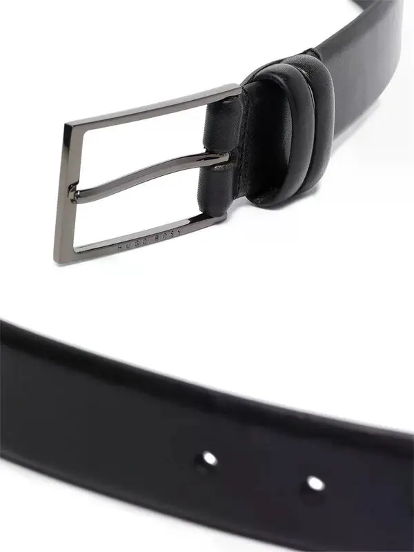 BOSS Carmello Vegetable-tanned Leather Belt With Gunmetal Hardware