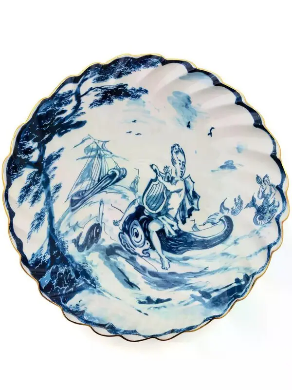 SELETTI X Diesel Delfino Classics On Acid Soup Plate - White
