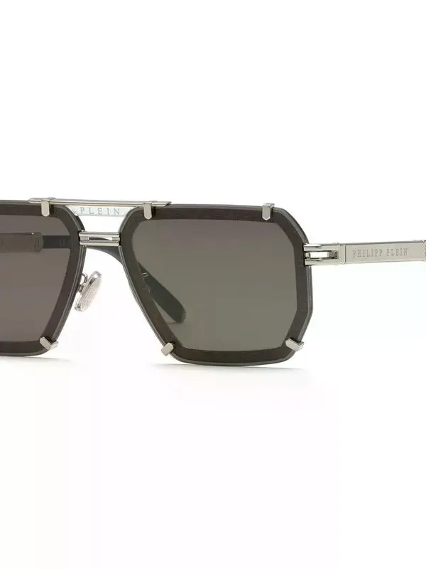 Philipp Plein Aviator Sunglasses - Silver