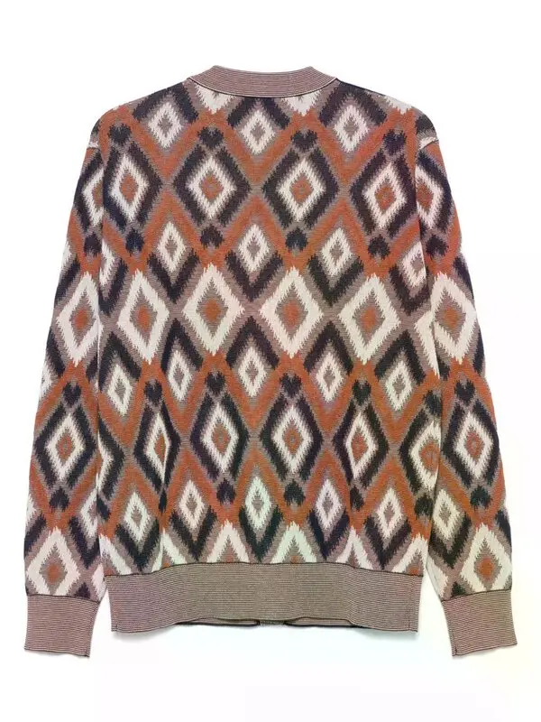 PIACENZA CASHMERE 1733 Jacquard Cardigan - Brown