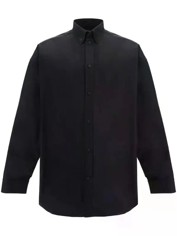Balenciaga Oversized Cotton Shirt - Black