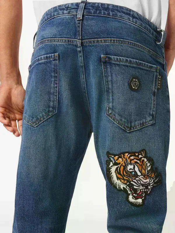 Philipp Plein Tattoo Straight-cut Jeans - Blue