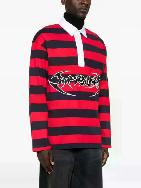 AMBUSH Striped Logo-print Cotton Polo