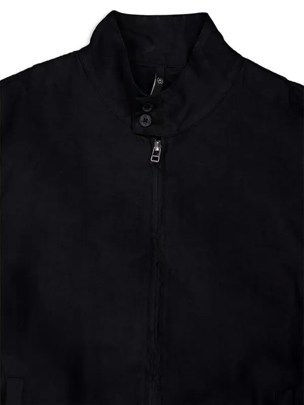 120% Lino Zip-up Linen Bomber Jacket