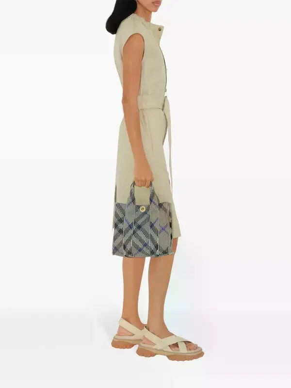 Burberry Check Knitted Tote Bag