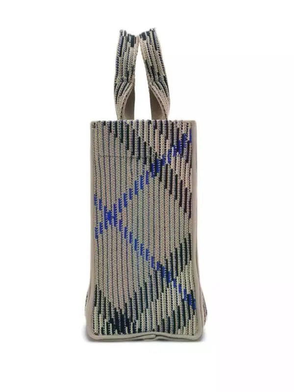 Burberry Check Knitted Tote Bag