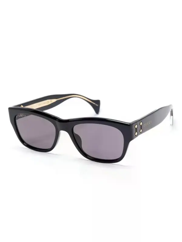Gucci Rectangle-frame Sunglasses - Black
