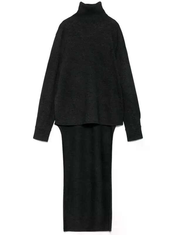 Givenchy High-low Roll Neck Sweater Dress