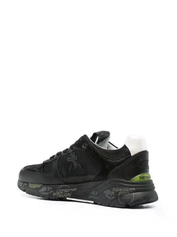 Premiata Mased 7066 Gabardine Weave Panelled Sneakers