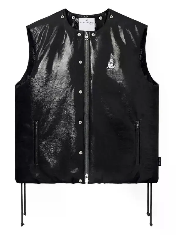 COURREGES Sleeveless Vinyl Puffer Gilet