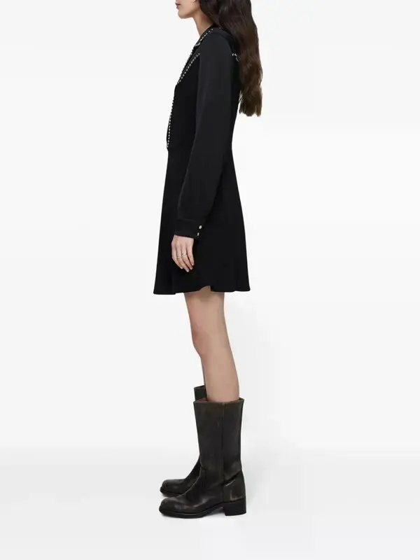 RE/DONE Western Yoke Dress With Silver-tone Stud Detailing