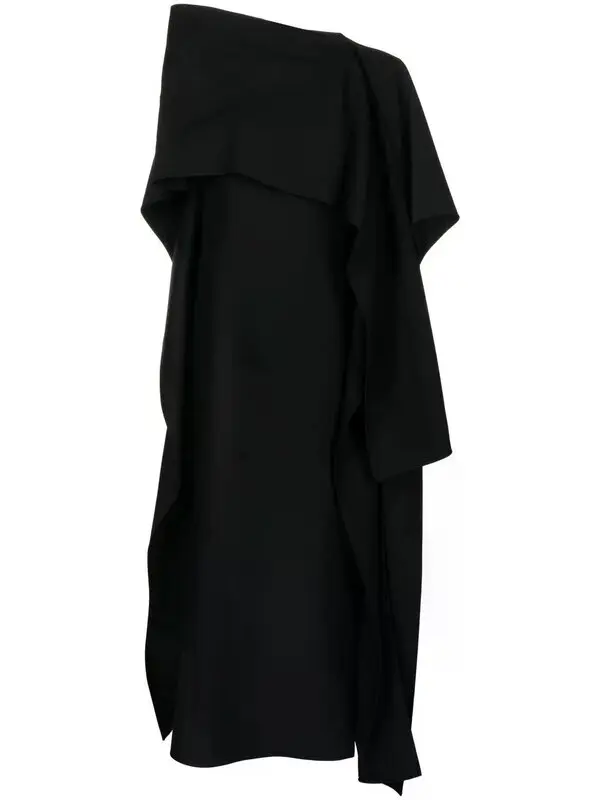 Valentino Garavani Draped Midi Dress - Black