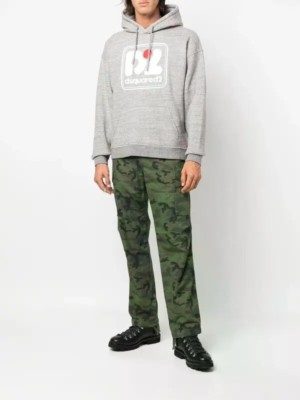 Dsquared2 Logo Print Cotton Hoodie
