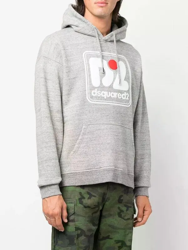 Dsquared2 Logo Print Cotton Hoodie