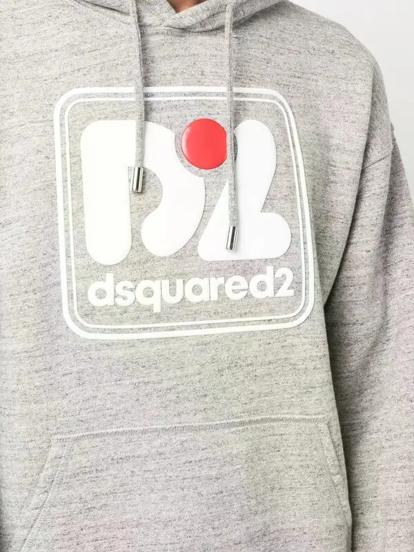 Dsquared2 Logo Print Cotton Hoodie