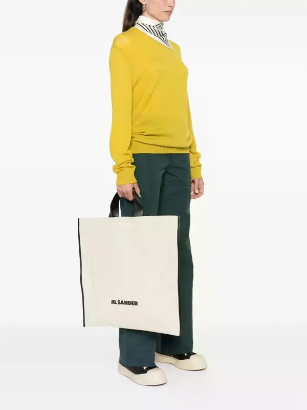 JIL SANDER Logo Print Tote Bag