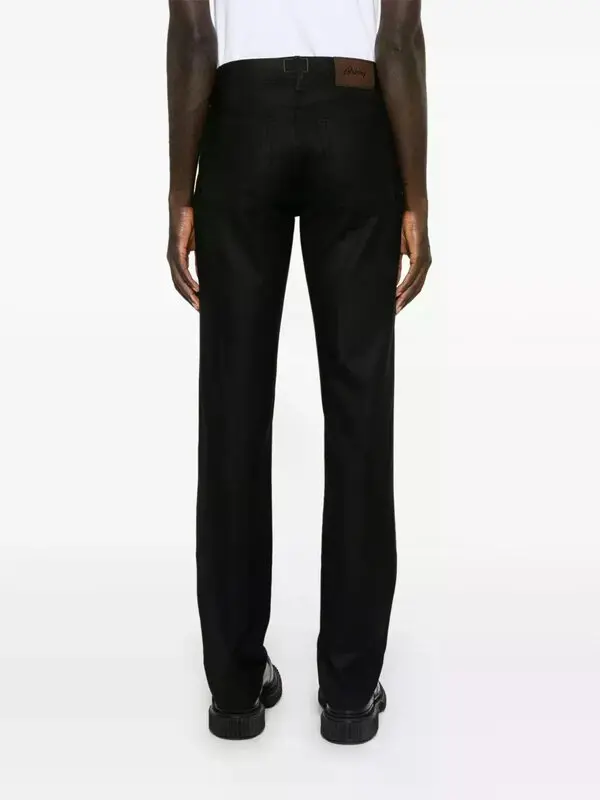 Brioni Wool Flannel Trousers - Black