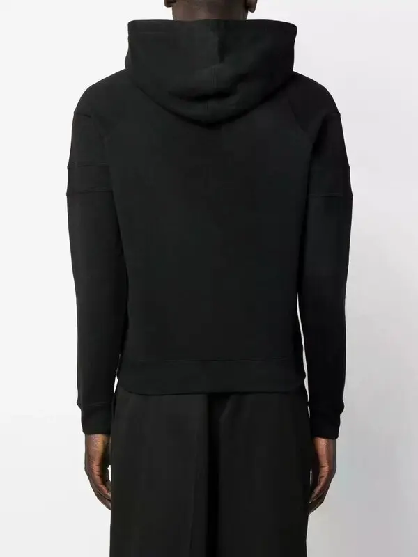 Saint Laurent Lace-up Organic Cotton Hoodie