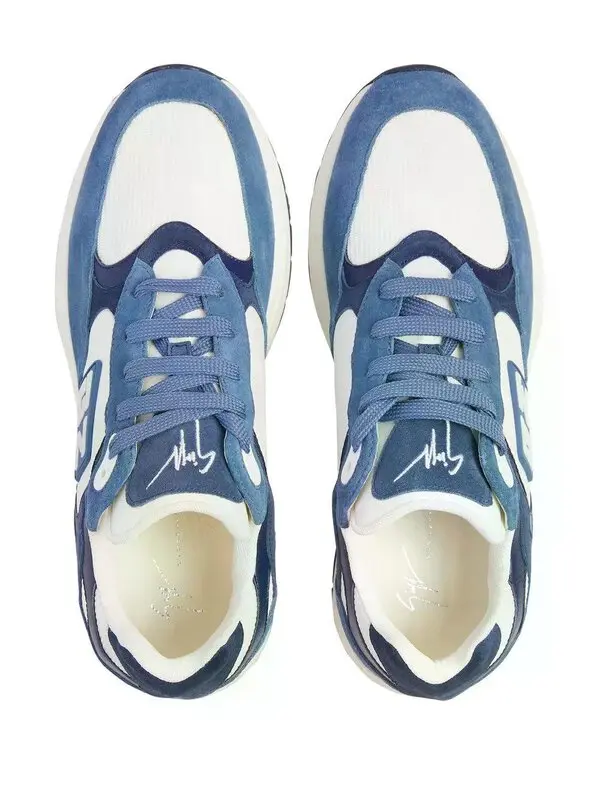 GIUSEPPE ZANOTTI Low-top Panelled Sneakers - Blue