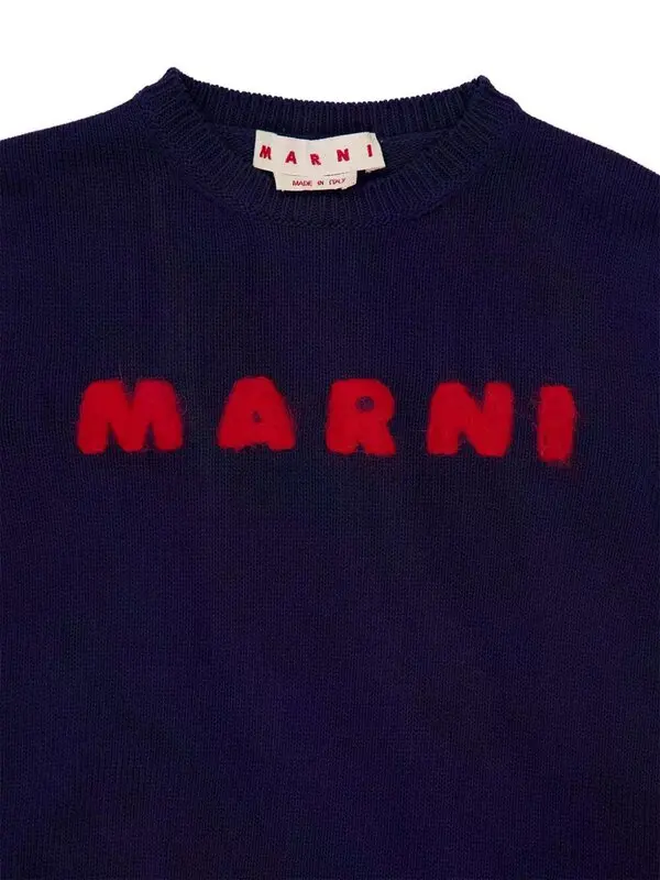 Marni Logo Embroidered Crew Neck Sweater
