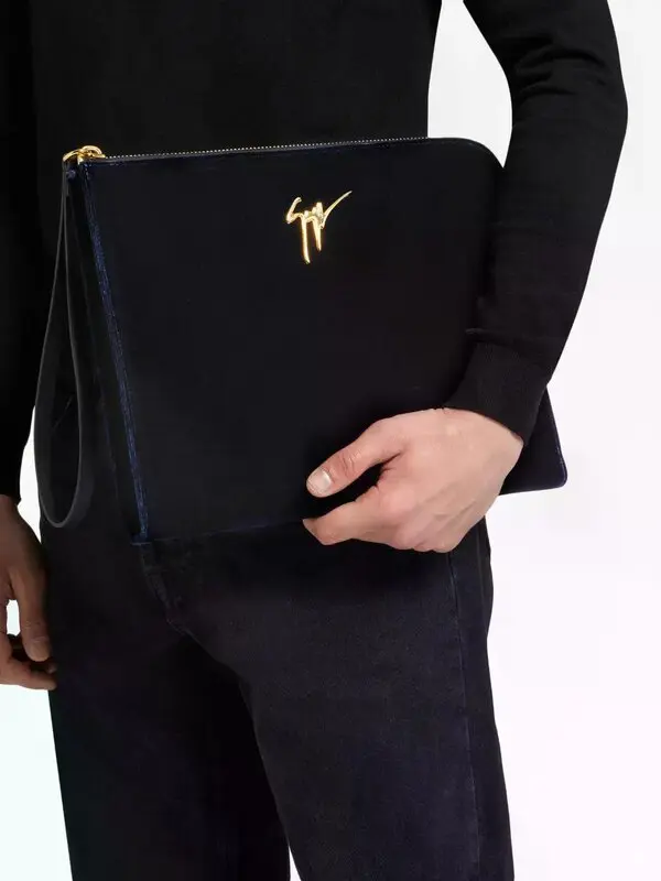 GIUSEPPE ZANOTTI Fabian Logo-plaque Clutch Bag