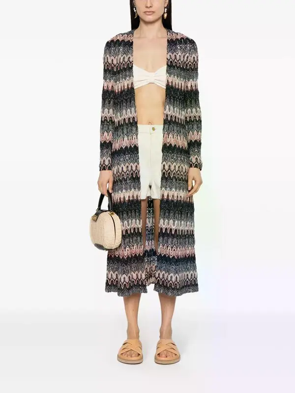 Missoni Zigzag Metallic Long Cardigan
